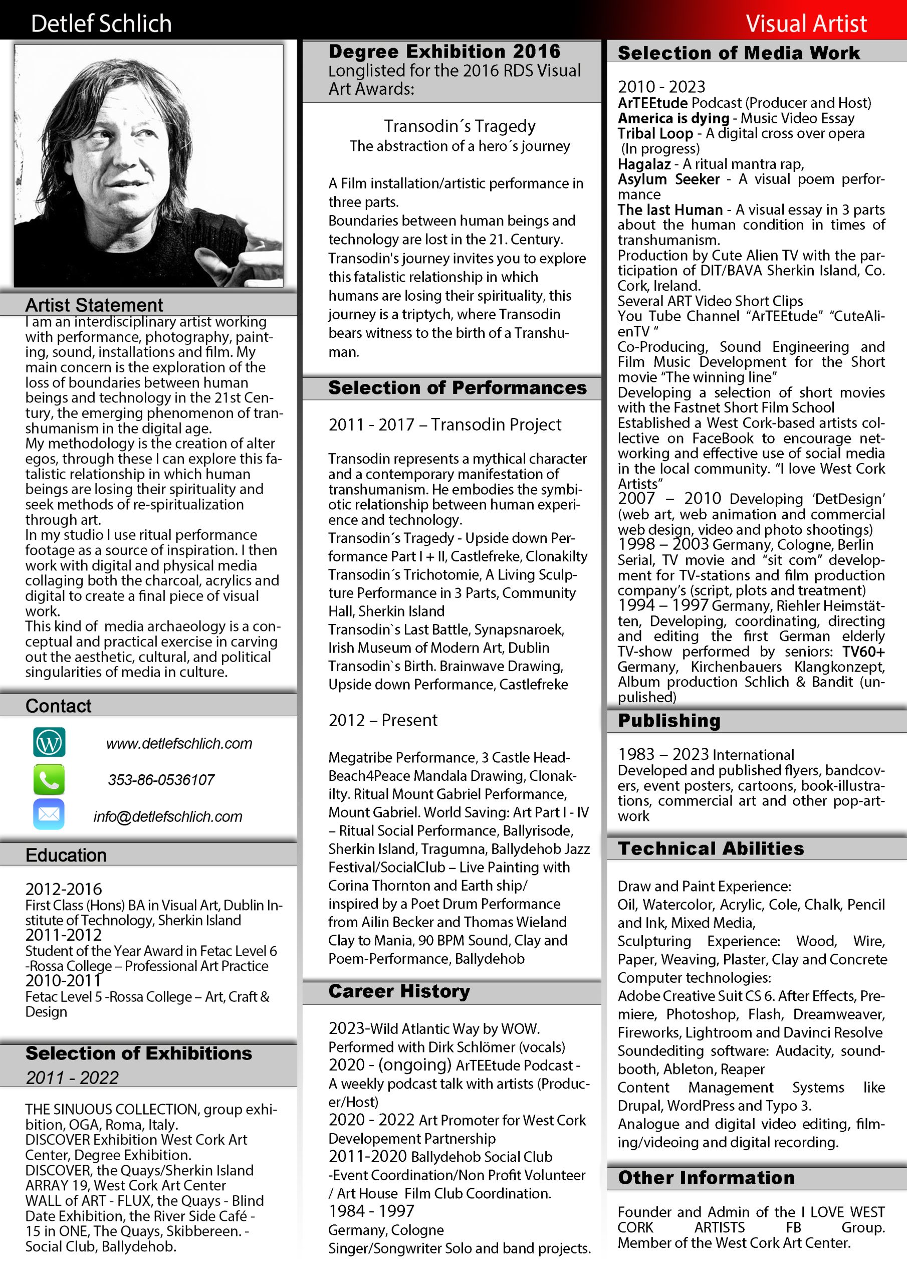 Detlef Schlich – Visual Artist